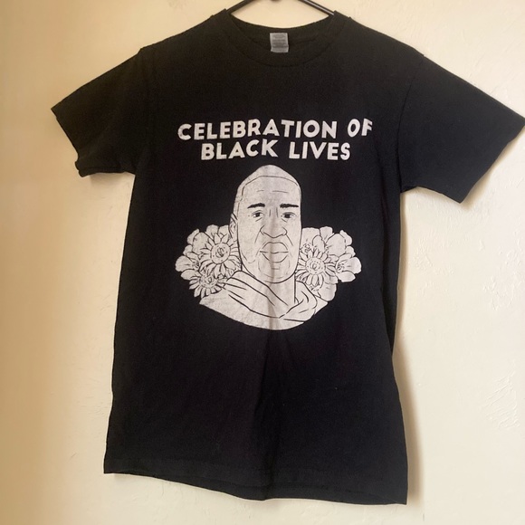 Tops | Celebration Of Black Lives Matter George Floyd Adult Black ...